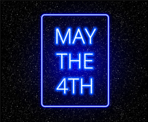 2019 may the force be with you for your seasonal Vector Image