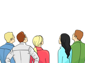 Cartoon Crowd Back Vector Images (over 270)