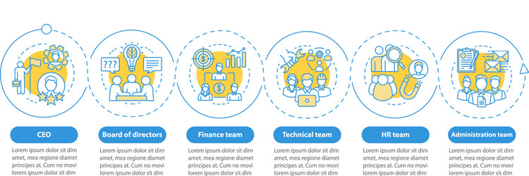 Company staff infographic template ceo board Vector Image