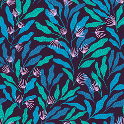 Simple botanical pattern Royalty Free Vector Image