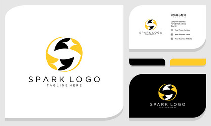 Spark logo design concept Royalty Free Vector Image