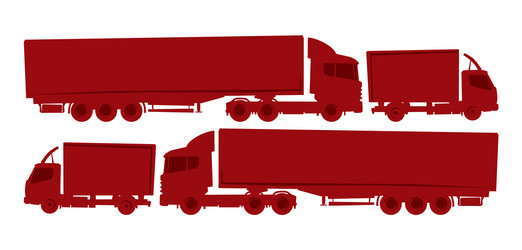 Truck trailer with container long vehicle Vector Image