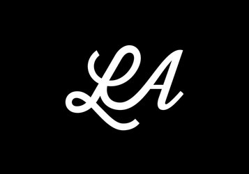 Initial monogram letter l a logo design template Vector Image