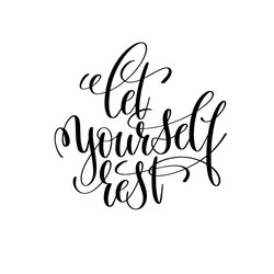 Take care of yourself lettering quote self-care Vector Image