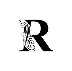 Plump vintage cute letter d with crown Royalty Free Vector