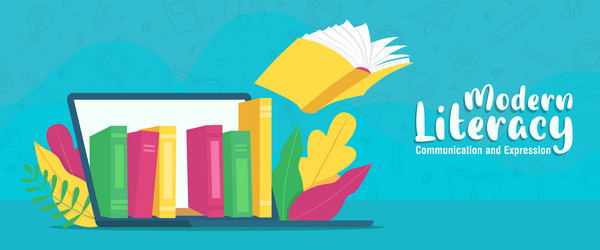 Computer E Book Literacy Vector Images (56)