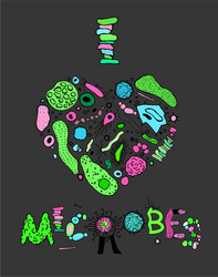 Medical bacteriology poster Royalty Free Vector Image