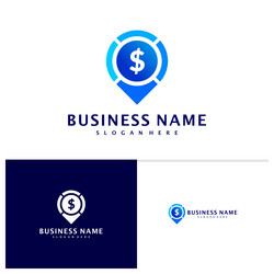 Point money logo design concept coin logo Vector Image