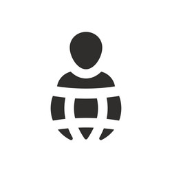 Profile network connection icon on white Vector Image