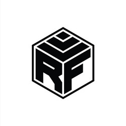 Rf logo monogram with diamond shape design Vector Image