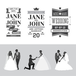 Wedding typography Royalty Free Vector Image - VectorStock