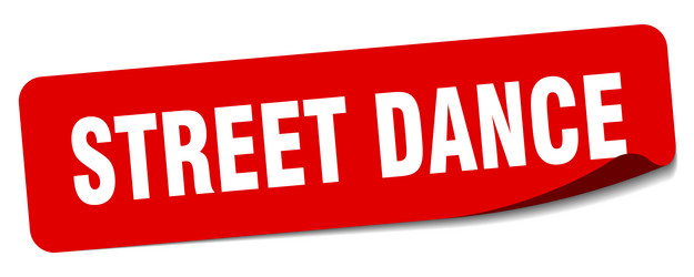 Street dance sticker label Royalty Free Vector Image