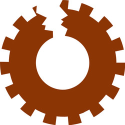 Isolated broken gear design Royalty Free Vector Image