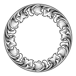 Ornate filigree scroll linear element Royalty Free Vector