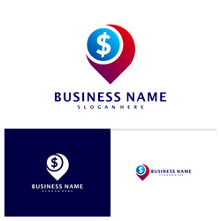 Point money logo design concept coin logo Vector Image