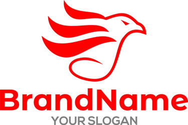 Red hawk logo design Royalty Free Vector Image