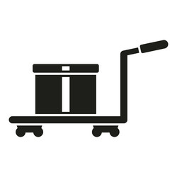 Shop cart return icon simple parcel Royalty Free Vector