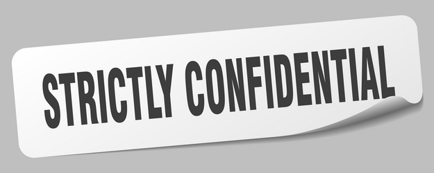 Strictly confidential sticker strictly Royalty Free Vector