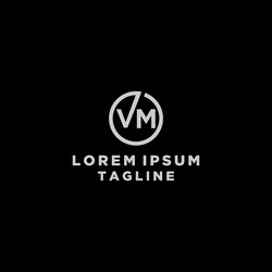 Vm triangle logo Royalty Free Vector Image - VectorStock