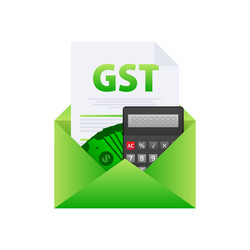 Gst goods services tax form documents Royalty Free Vector
