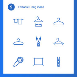 13 hang icons Royalty Free Vector Image - VectorStock