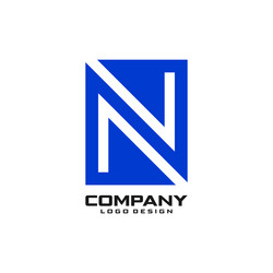 Typography n symbol logo design Royalty Free Vector Image