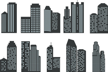 Skyscraper Clipart Black And White