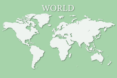 World map earth realistic design isolated Vector Image
