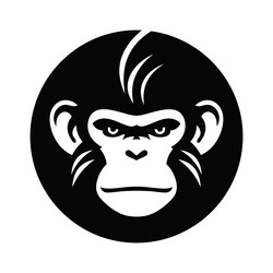 Gorilla head creative logo aggressive ape Vector Image