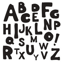 Alphabet spiral isolated pattern letter Royalty Free Vector