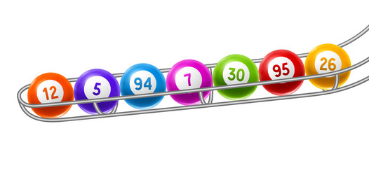 Bingo or lottery colored number balls Royalty Free Vector