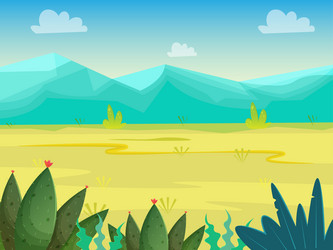Landscape Cartoon Steppe Vector Images (84)