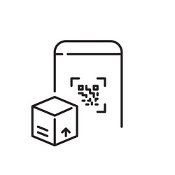 Qr code parcel tracking delivery service app Vector Image