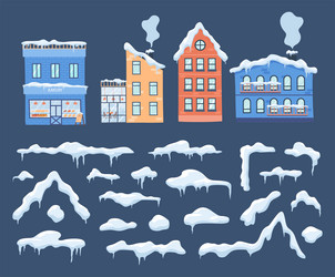 Winter snowfall frames Royalty Free Vector Image