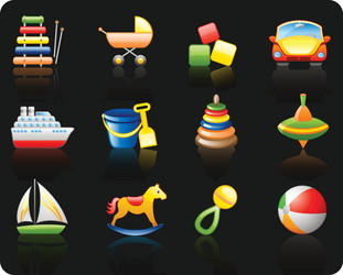 Toys icon set Royalty Free Vector Image - VectorStock