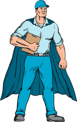 Superhero Worker Vector Images (over 1,800)