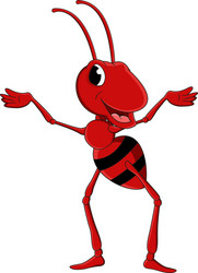 Happy ant cartoon Royalty Free Vector Image - VectorStock