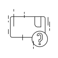 Lost package delivery service icons with black Vector Image