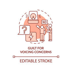 Guilt and sympathy concept icon Royalty Free Vector Image