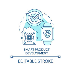 Smart product development concept icon Royalty Free Vector