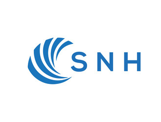 Snh letter logo design on white background Vector Image