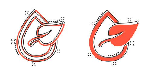 Water drop icon in comic style liquid cartoon Vector Image