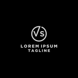Sv or vs circle logo Royalty Free Vector Image