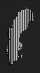 Abstract map sweden parallel grey lines Royalty Free Vector