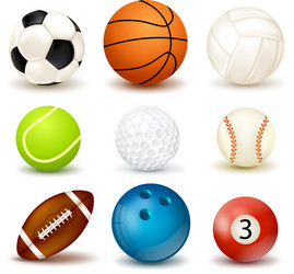 Different colors icons ball Royalty Free Vector Image