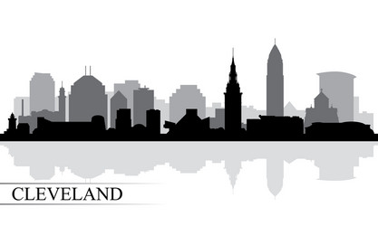 Cleveland Skyline Silhouette Vector Images (over 120)