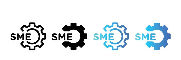 Sme icon set small enterprise expert symbol Vector Image