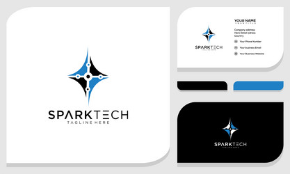 Spark logo design concept Royalty Free Vector Image