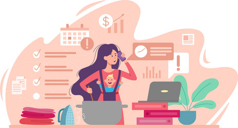 Multitasking Mom Vector Images (over 430)