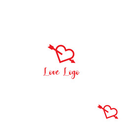 Real love logo design template Royalty Free Vector Image